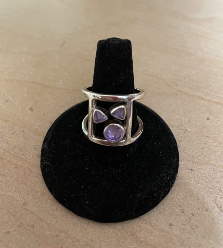 Lilly Barrack Sterling Fluorite Ring/So Open